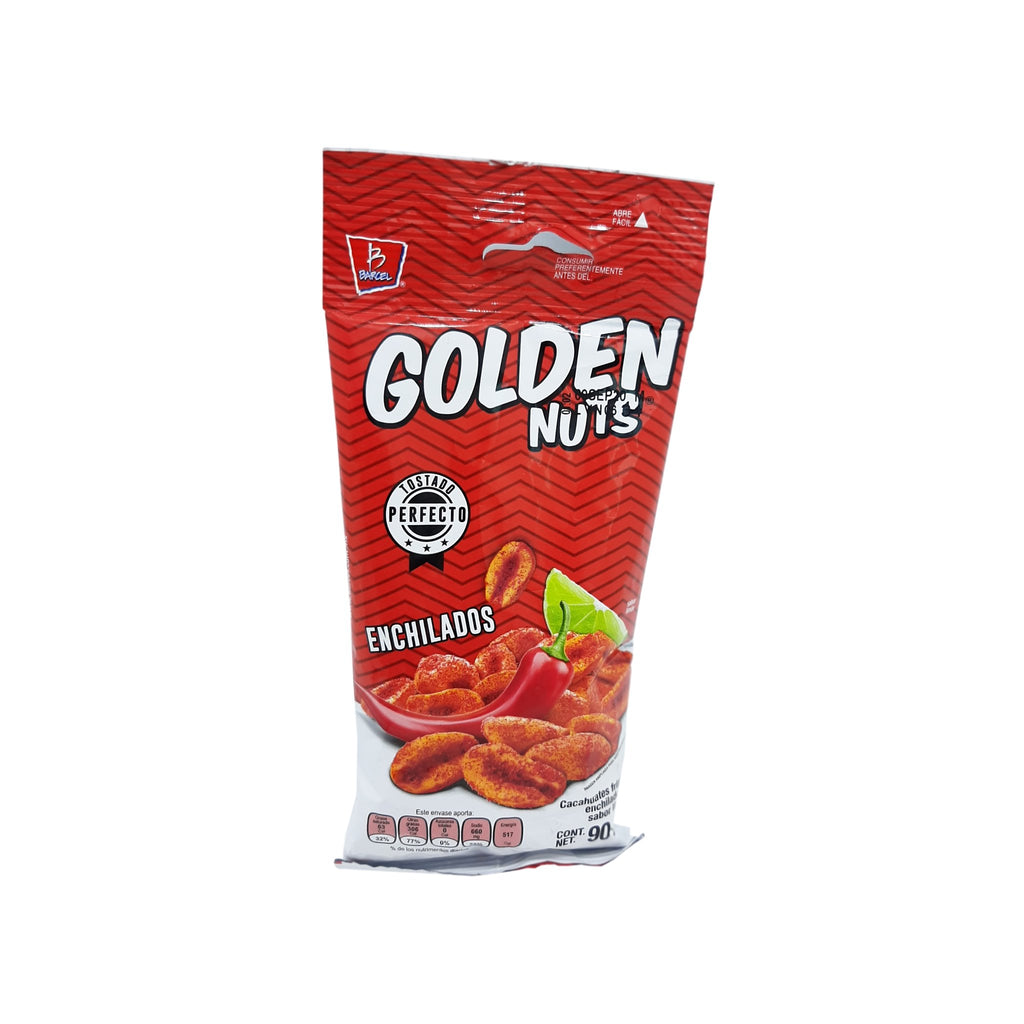 CACAHUATES GOLDEN NUTS ENCHILADOS 90G – Súper La Mas Chiquita