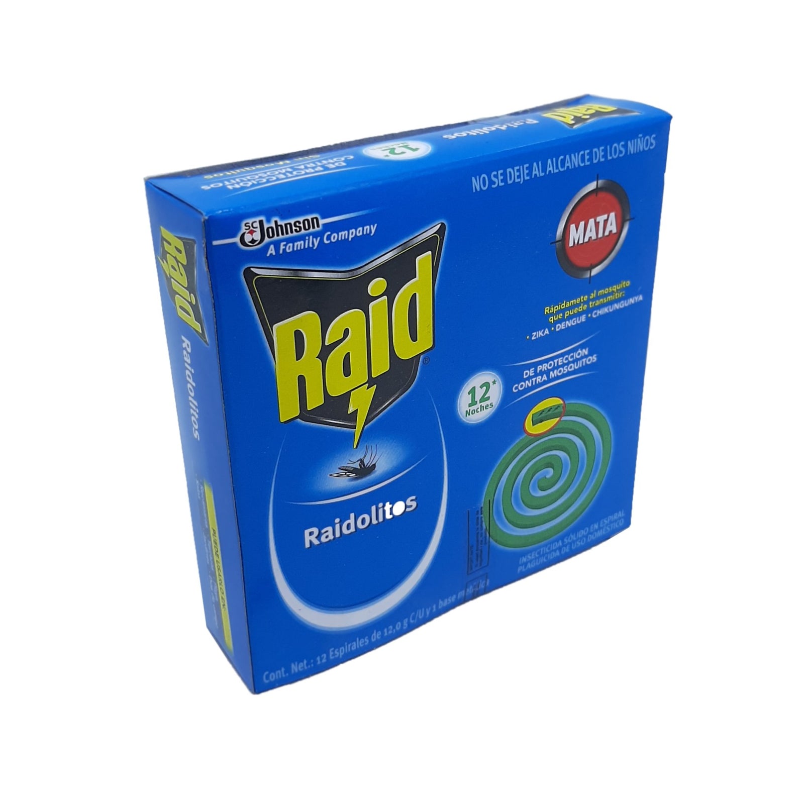 CAJA DE INSECTICIDA RAID ESPIRAL 12G – Súper La Mas Chiquita